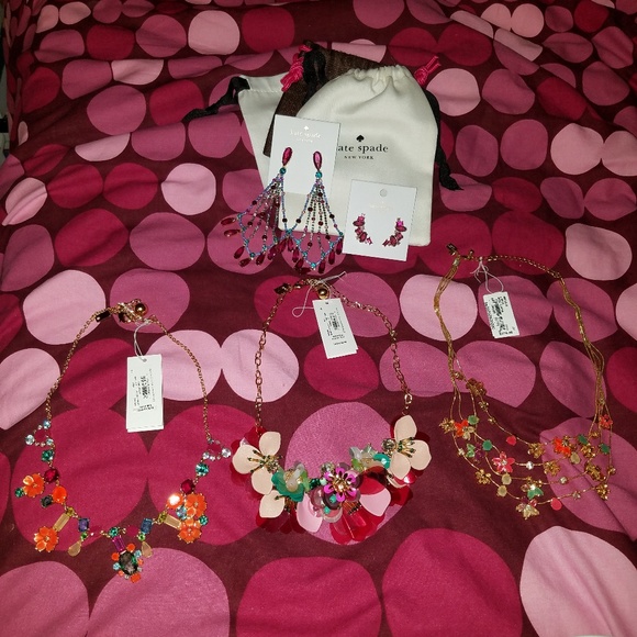 kate spade | Jewelry | 3 Rare Beautiful Kate Spade Statement Necklaces ...